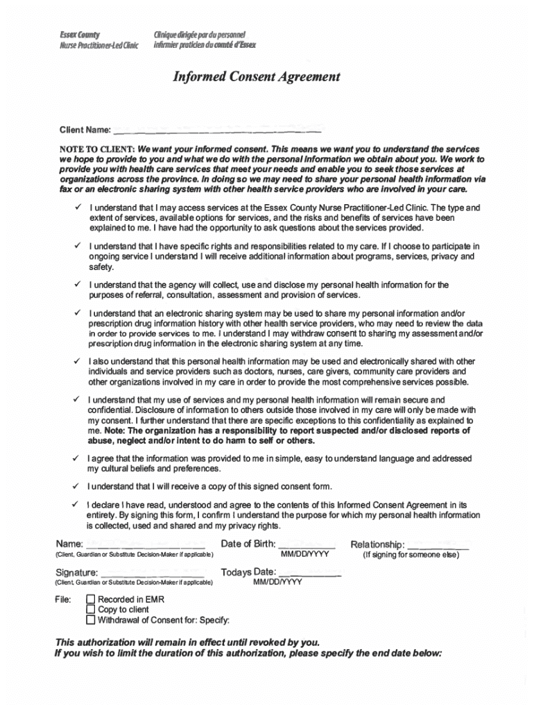 Fillable Online Informed Consent Agreement.pdf - Essex County Nurse ...