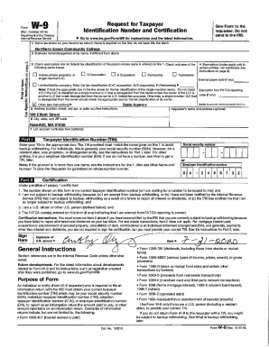 Fillable Online W-9 Request for Taxpayer - IRS Fax Email Print - pdfFiller