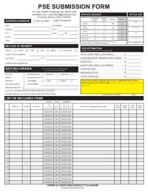 Fillable Online PSE SUBMISSION FORM - gradingmatters.com Fax Email ...