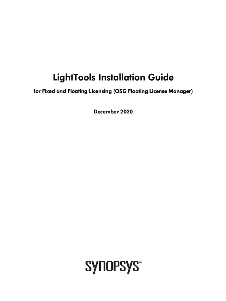 Fillable Online CODE V and LightTools Licensing and Installation Help ...CODE V and LightTools ...