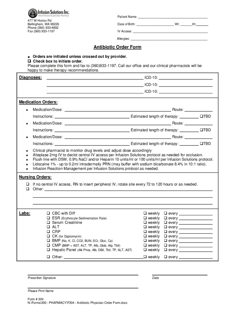 Fillable Online infusion referral form" Keyword Found Websites ... Fax ...