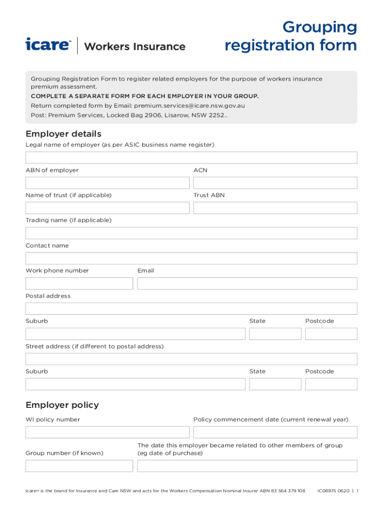 Fillable Online Grouping registration form Fax Email Print - pdfFiller