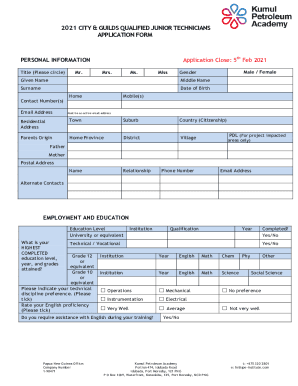 Fillable Online 2019 KPA Trainee Application Form - Kumul Petroleum Fax ...