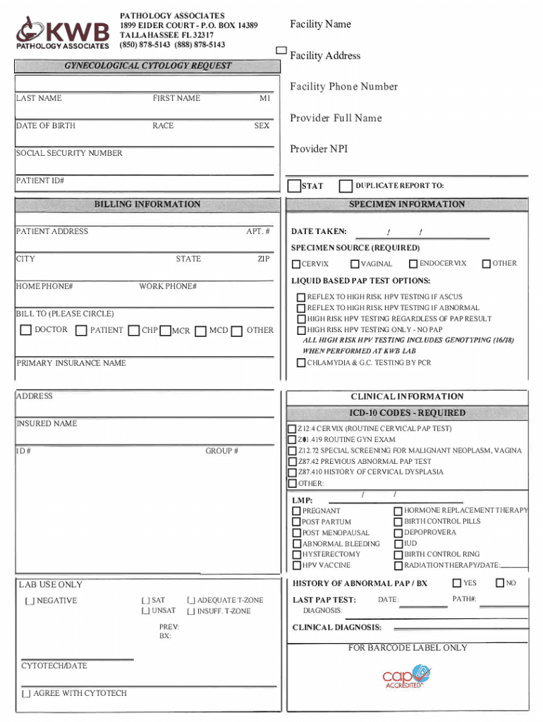 Fillable Online Home - Kansas Pathology ConsultantsMAWD Pathology Group ...