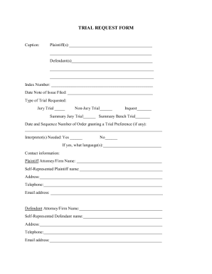 Fillable Online TRIAL REQUEST FORM - Disponzio Fax Email Print - pdfFiller