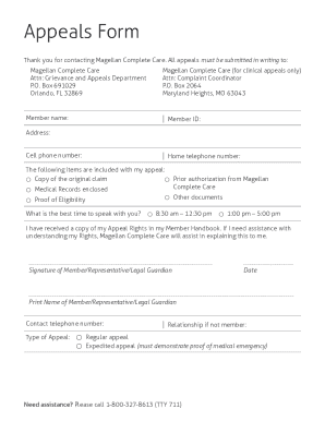 Fillable Online Magellan Complete Care Provider Dispute Forms - Fill ...