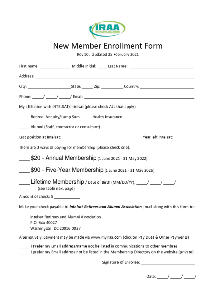 Fillable Online NSSA New Member Enrollment Form Fax Email Print - pdfFiller