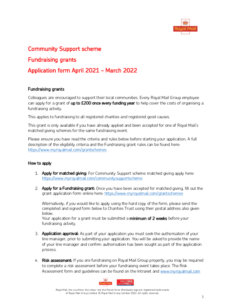 Fillable Online 9+ Charity Grant Application Templates in PDFFree ...