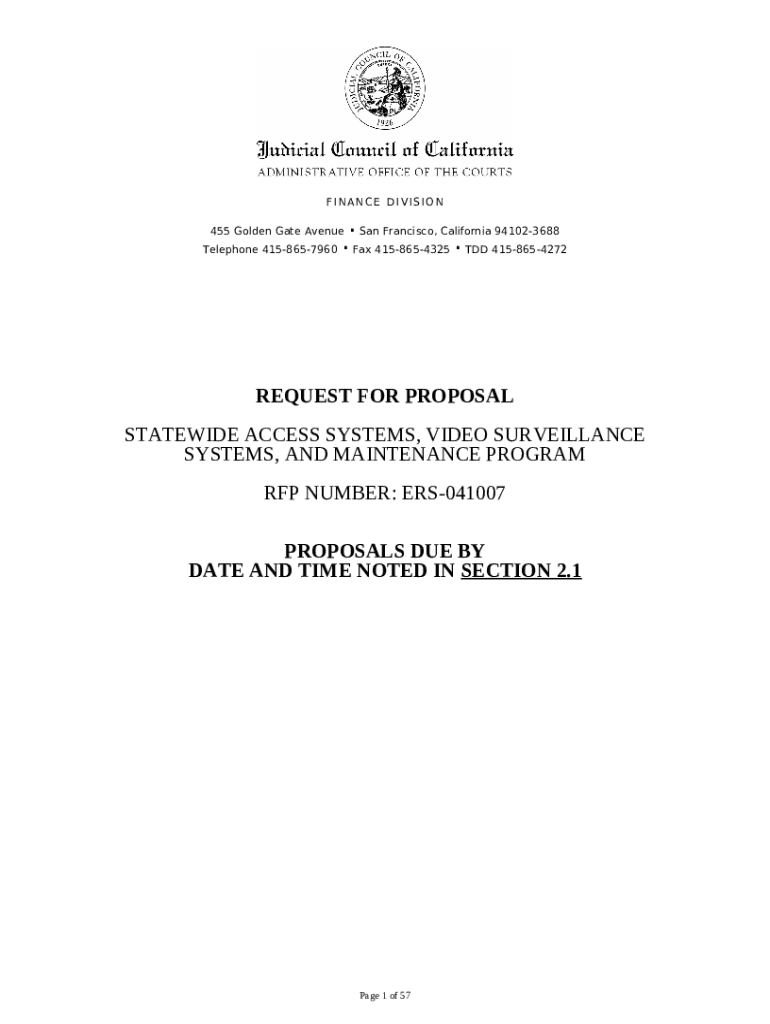 RFP# EOP-0307-RB - California Courts Doc Template | pdfFiller