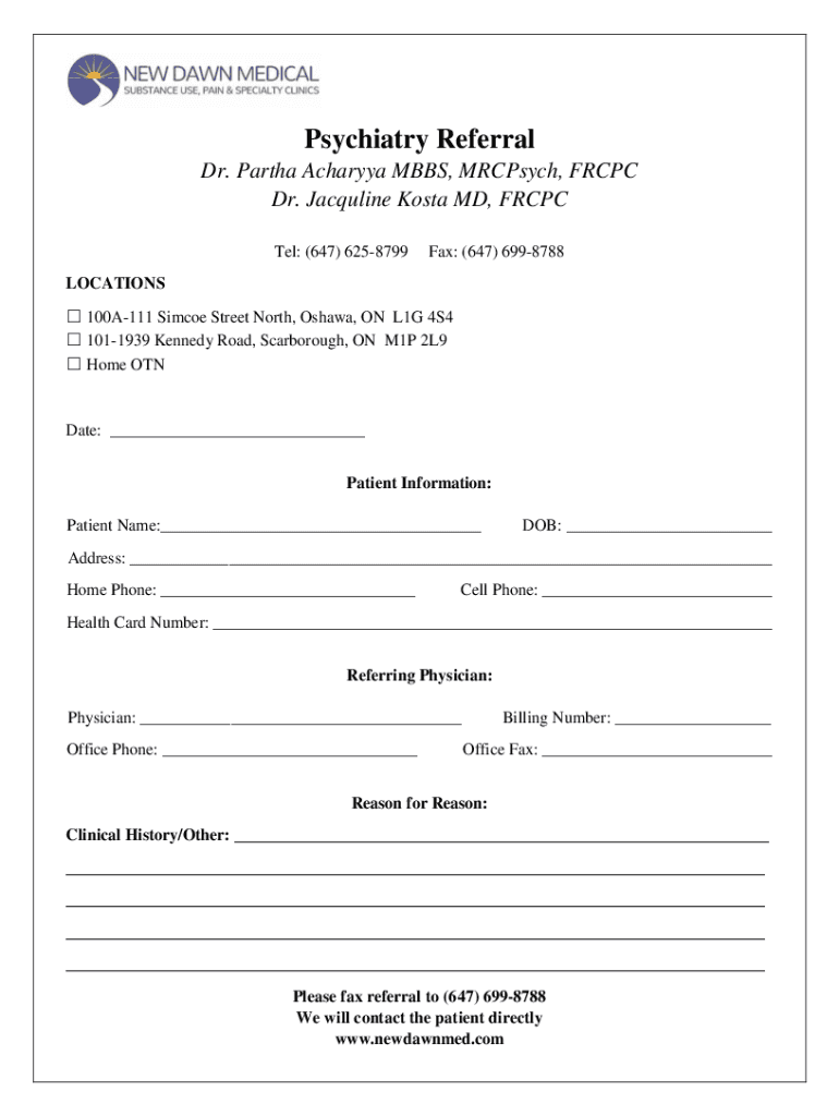 Fillable Online Referral Form Template - 9+ Free PDF Documents Download ...