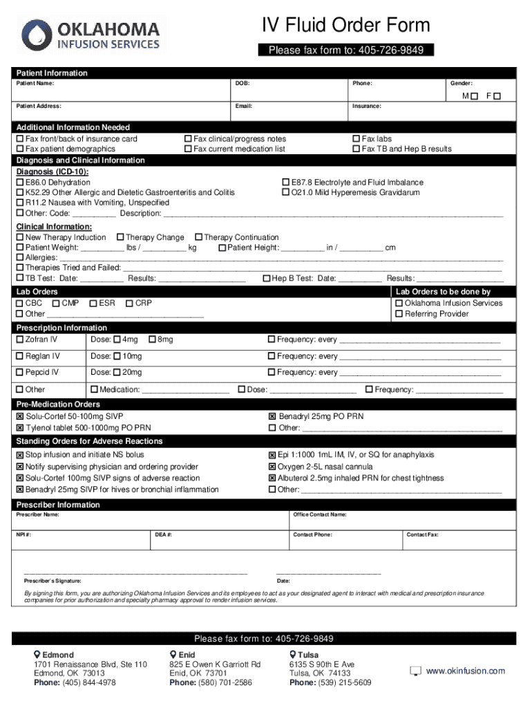 Fillable Online Intravenous therapy and medications - ANMJ Fax Email Print - pdfFiller