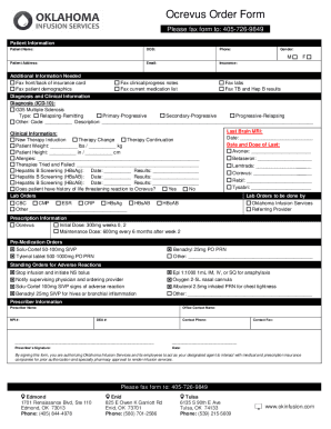 Fillable Online PDF OCREVUS Start Form Patient - Genentech Access ...