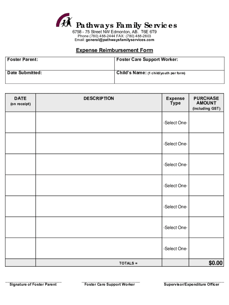 Fillable Online Purchase- Reimbursement Sample Form.doc Fax Email Print ...