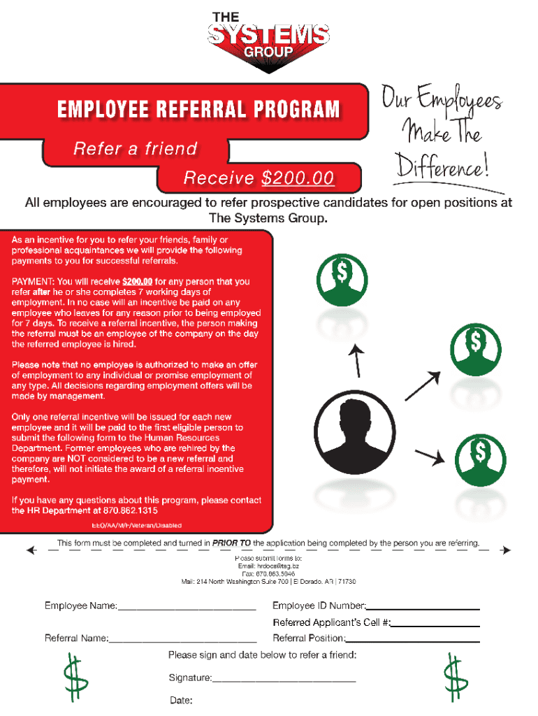 Fillable Online employee referral flyer Fax Email Print - pdfFiller