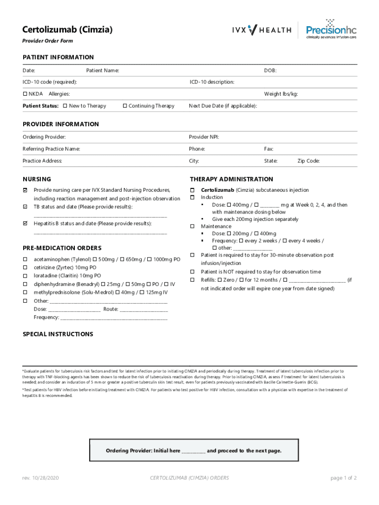 Fillable Online Vedolizumab (Entyvio) - precisionhc.com Fax Email Print - pdfFiller