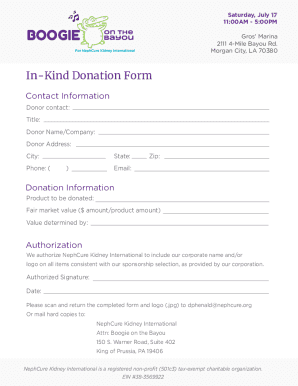 Fillable Online In-Kind Donation Form - Rallybound: Online and Mobile ...