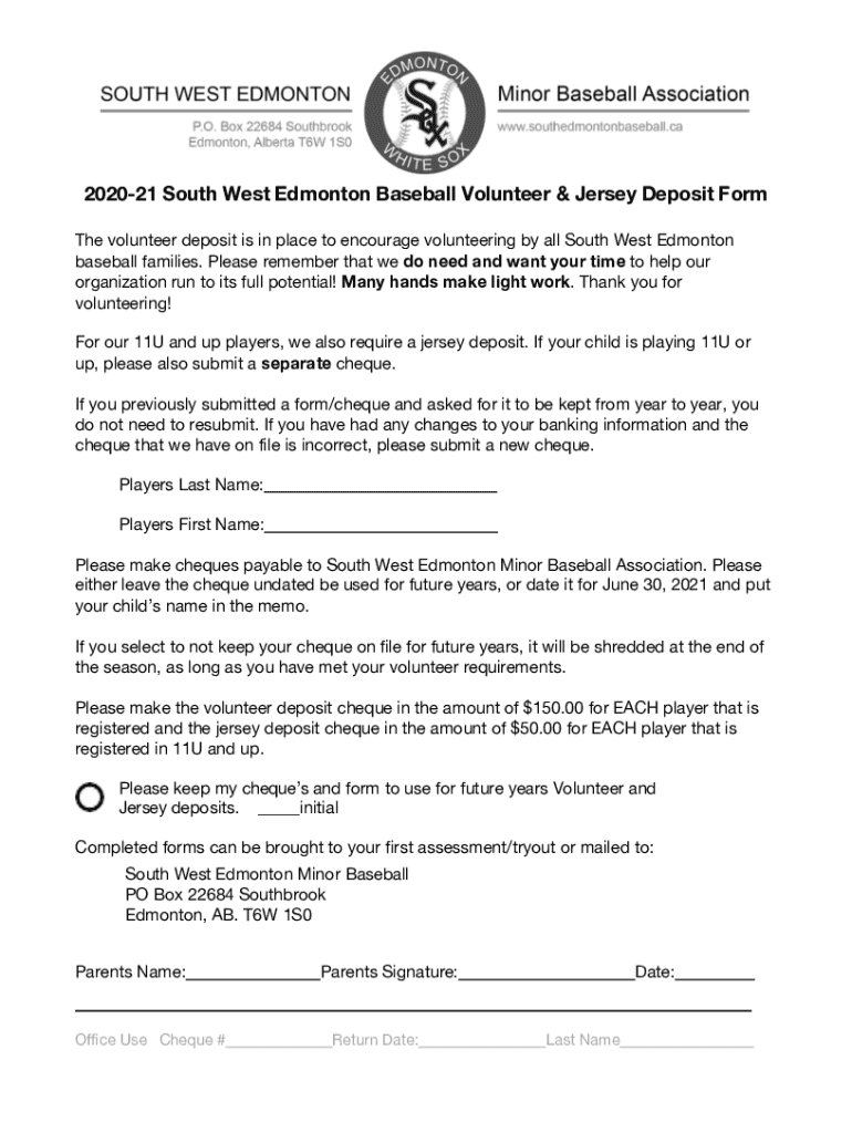 Fillable Online SWEMBA volunteer form - RAMP InterActive Fax Email ...