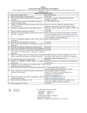 Fillable Online Enclosure-1 Form G Fax Email Print - pdfFiller