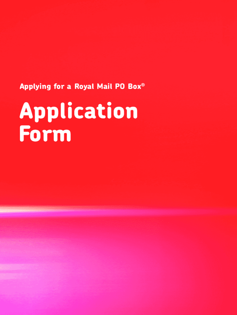 Fillable Online Fillable Online Royal Mail - PO Box application form ...