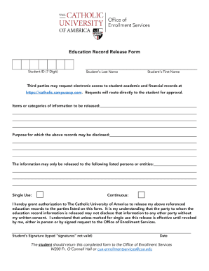 Fillable Online Education Record Release Form.docx Fax Email Print ...