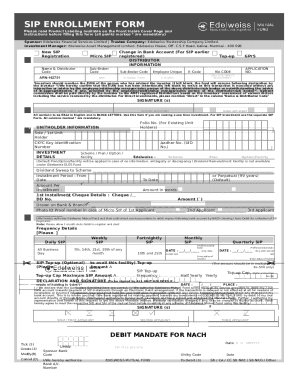 Fillable Online Get the free SIP Enrollment and ECSAuto Debit Mandate Form Fax Email Print ...