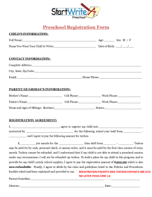 Fillable Online Child registration - Department of Basic ...