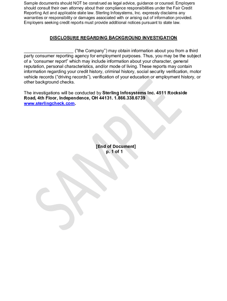 Fillable Online Sample-Disclosure-and-Authorization-Forms-With-Credit ...