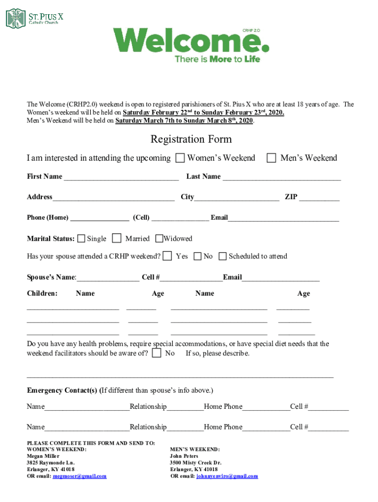 Fillable Online WELCOME REGISTRATION FORM.docx Fax Email Print - pdfFiller