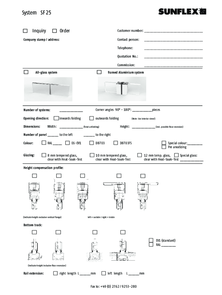 Fillable Online Terracce roof SF 112 System SF112 - sunflex ...