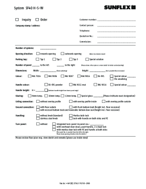 Fillable Online System System SF40 H-S-W SF40 H-S-W Fax Email Print ...