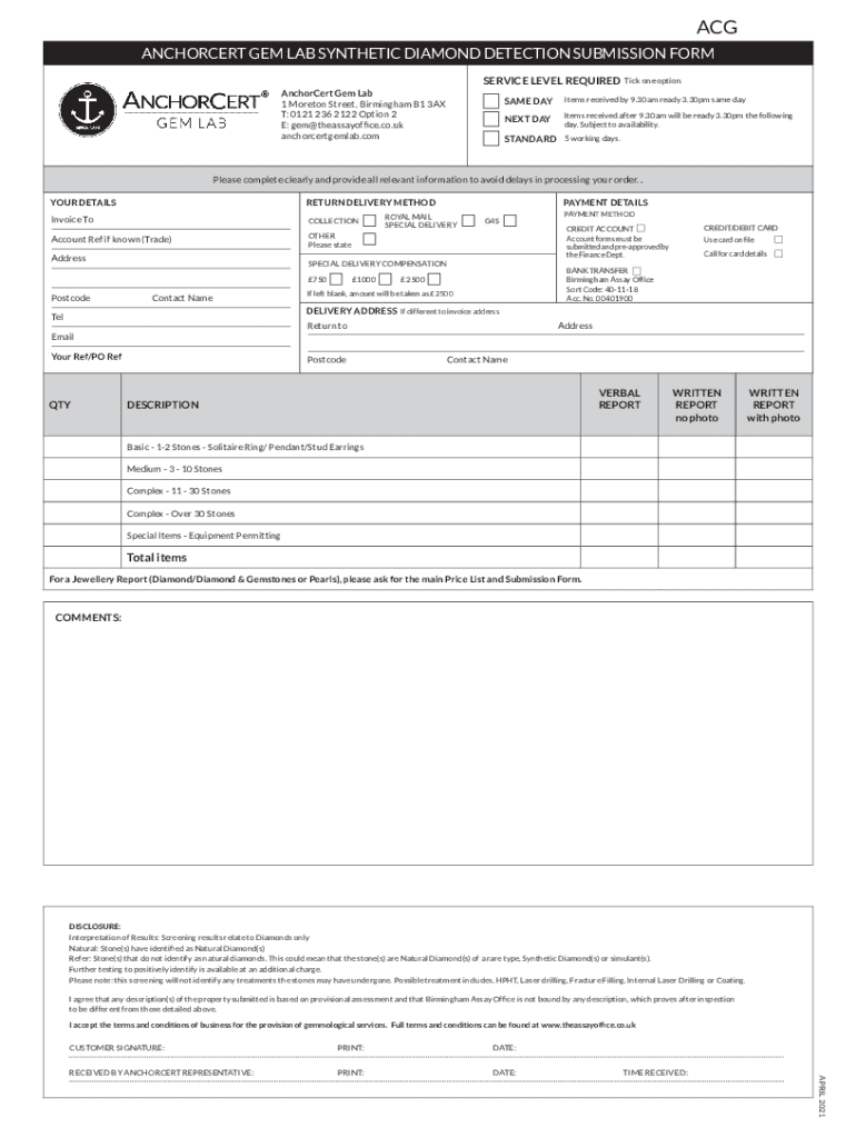 Fillable Online SERVICE LEVEL REQUIRED Tick one option Fax Email Print ...