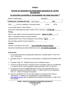 Fillable Online Issued and Outstanding Securities of Issuer Prior to ...