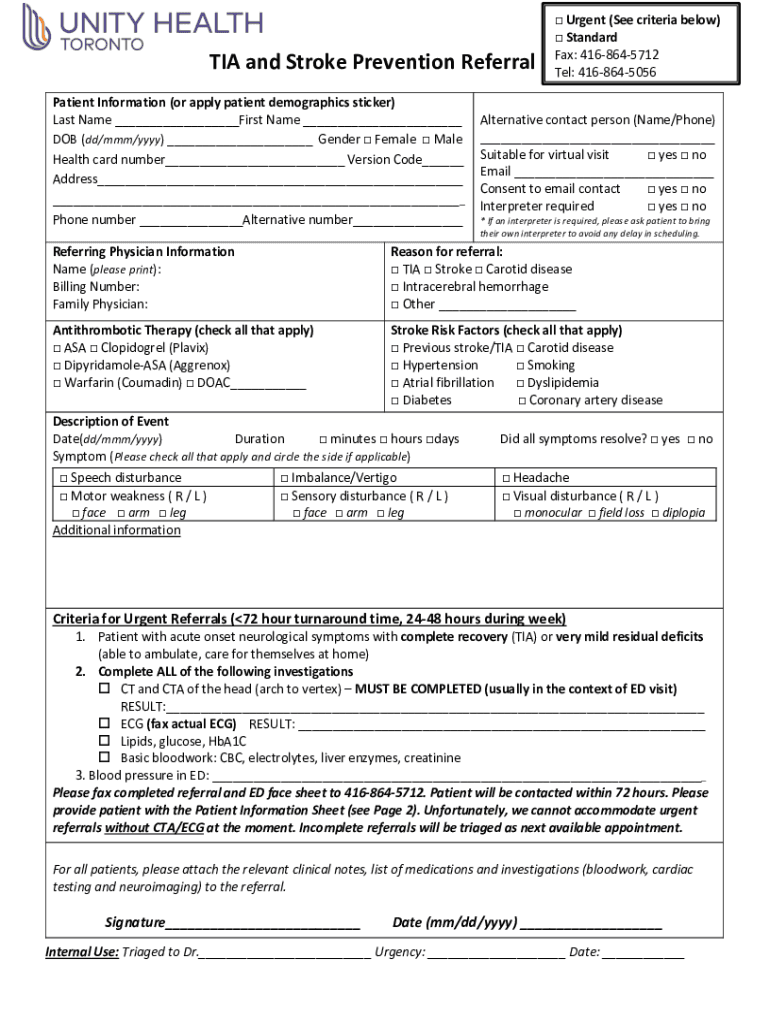 Fillable Online Guidelines for the Prevention of Stroke in Patients ...