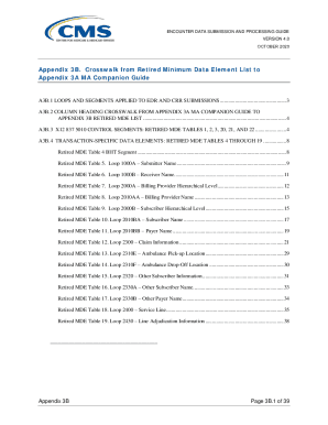 Fillable Online Appendix 3B. Crosswalk MDE. The Encounter Data ...