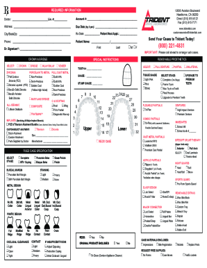 Fillable Online n (800) 221-4831 - Trident Dental Lab Fax Email Print ...