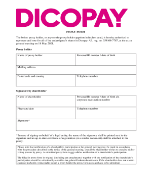 Fillable Online General Information About ProxiesGeneral Information About ProxiesGeneral ...