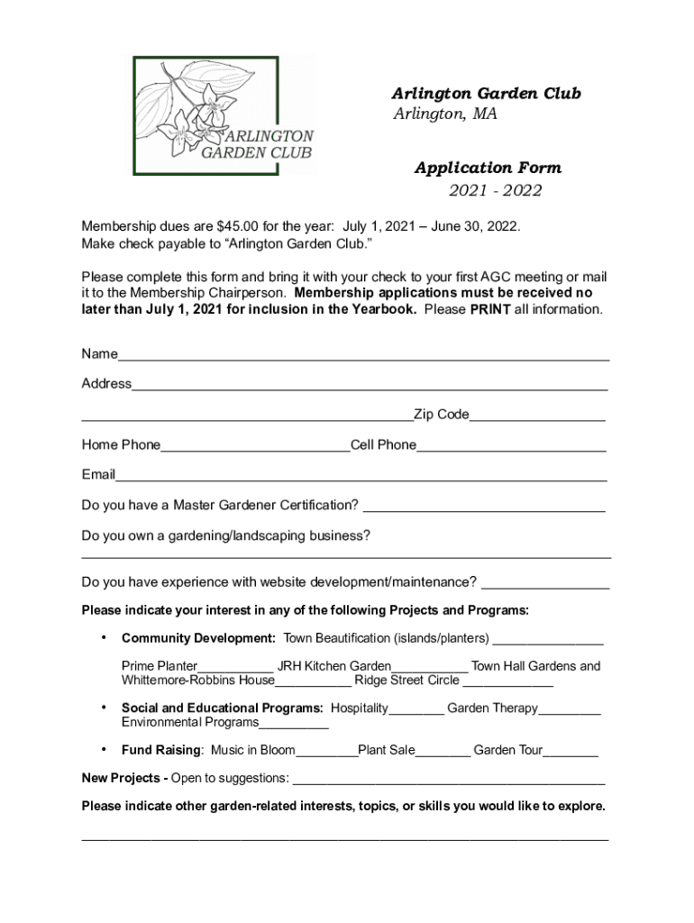 Fillable Online AGC application form website2021-2022 Fax Email Print ...