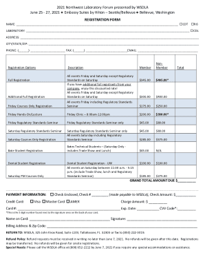Fillable Online 2021 Northwest Laboratory Forum presented by WSDLA June ...