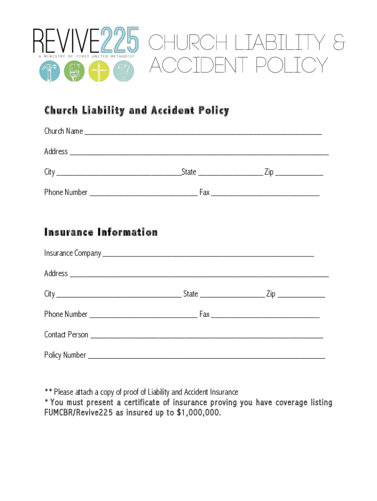 Fillable Online Church Liability.docx Fax Email Print - pdfFiller
