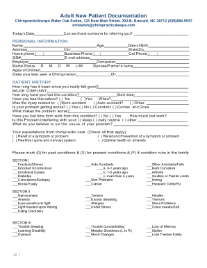 Fillable Online Adult New Patient Form2021.docx Fax Email Print - pdfFiller