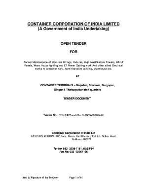 Fillable Online amc tender for air conditioner at durgapur form Fax ...