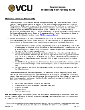 Fillable Online Processing New Faculty Hires Fax Email Print - pdfFiller