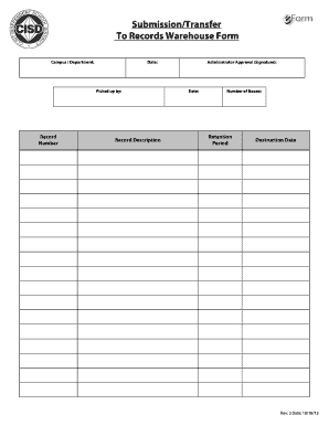 Fillable Online To Records Warehouse Form Fax Email Print - pdfFiller