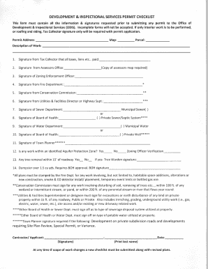 Fillable Online spencerma Building Permit Checklist - Spencer, MA Fax Email Print - pdfFiller
