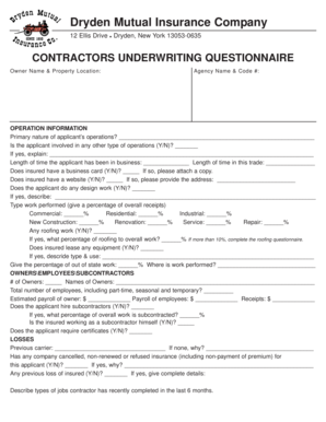 Fillable Online Contractors Questionnaire P.qxd Fax Email Print - pdfFiller