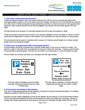 Fillable Online eastsussex gov How does a hotel guest permit work ...