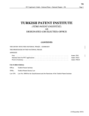 Fillable Online TR PCT Applicants Guide National Phase National Chapter ...