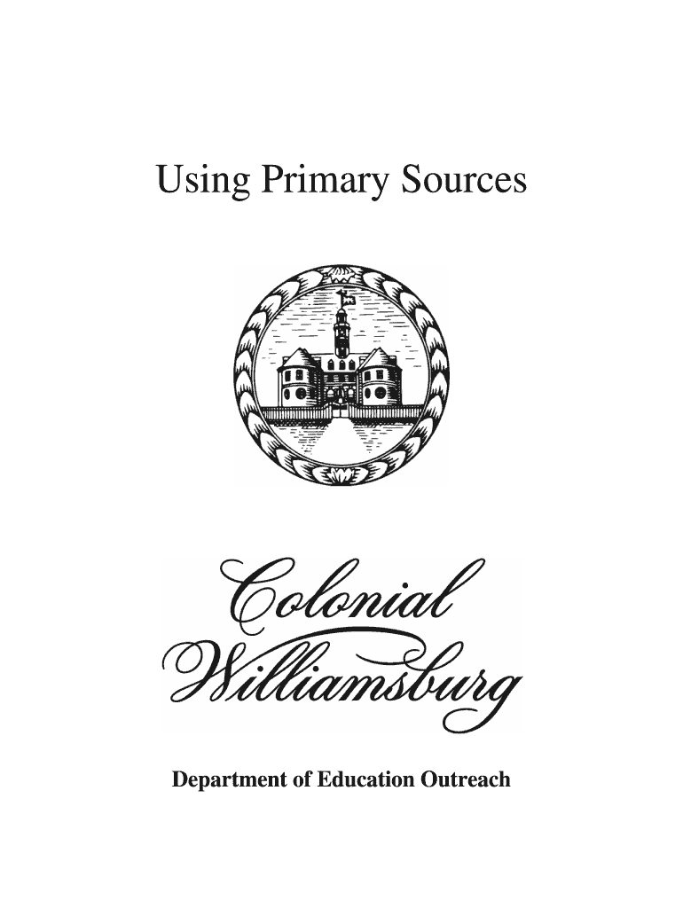 Fillable Online socialstudies madison k12 wi Using Primary Sources ...