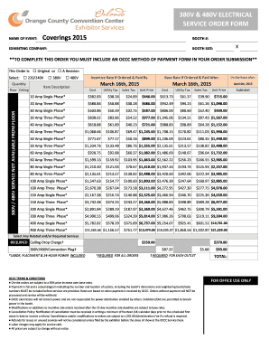 Fillable Online 380V & 480V Electrical Service Order Form - Coverings ...