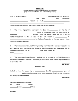 Fillable Online cdfd org 4. Affidavit form for Civil Cases - CDFD ...